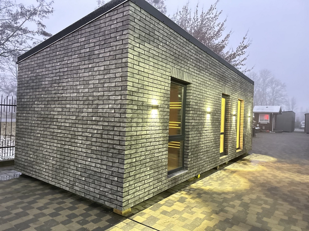 Modular house in Ternopil, thermal panels ™ROYAL FACADE, tiles Golden ...